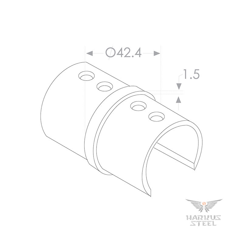 U-Channel, Flush Joiner, 42 mm, Satin, 316 | Harkus Steel - Stainless ...